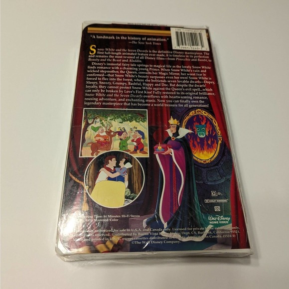 Disney | Media | Snow White And The Seven Dwarfs 524 Vhs 1994 Clam ...